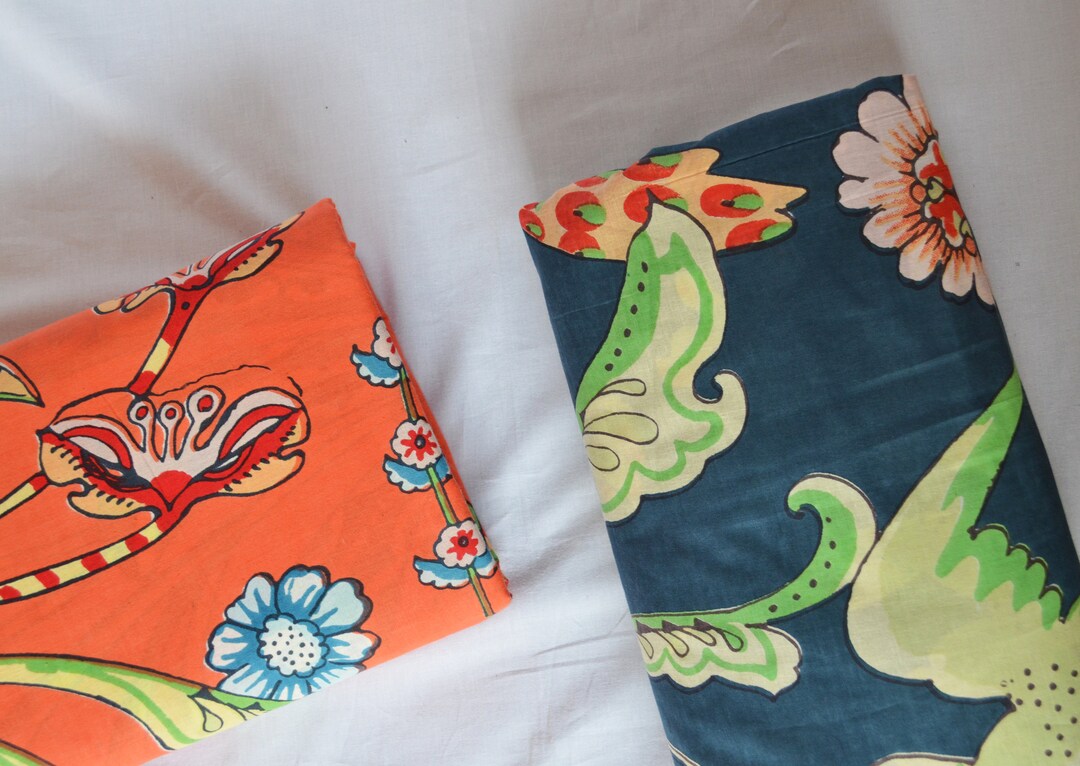 Indian Cotton Handmade Fabric, Craft Sewing Running Loose Fabric, Light ...