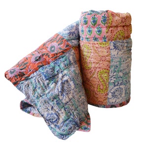 Patchwork Printed Razai Jaipuri Print Quilt Razai Blanket - Etsy Canada