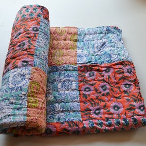 Patchwork Printed Razai Jaipuri Print Quilt Razai Blanket - Etsy Canada