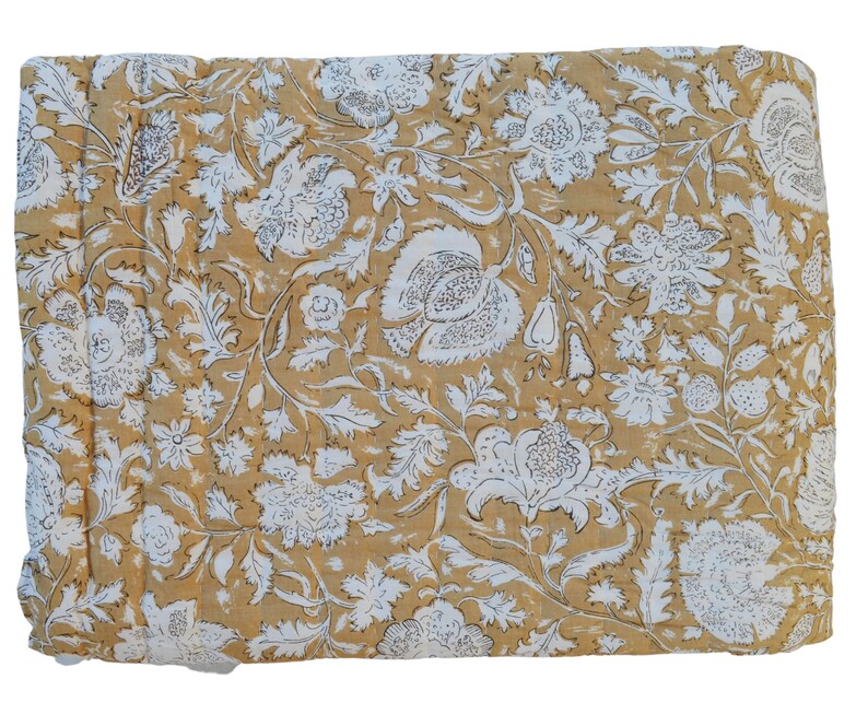 Indian Handmade Razai Voile Cotton Flower Block Print Razai - Etsy