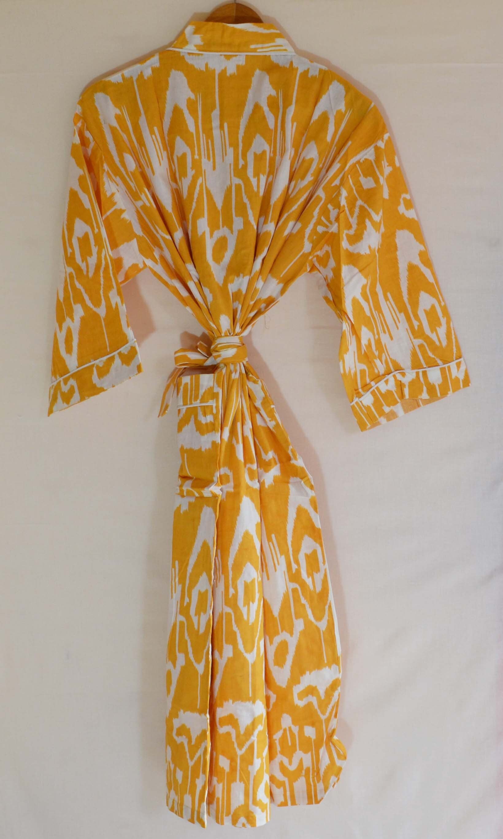 100% Cotton Indian New Kimono Dress Hand Block Print Women - Etsy