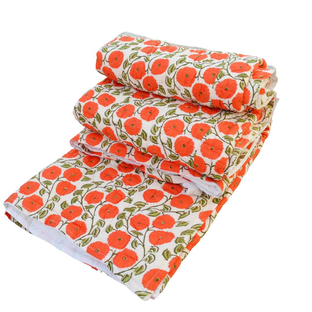 Indian in Side Doctor Cotton Razai Queen Size Reversible Light Weight ...