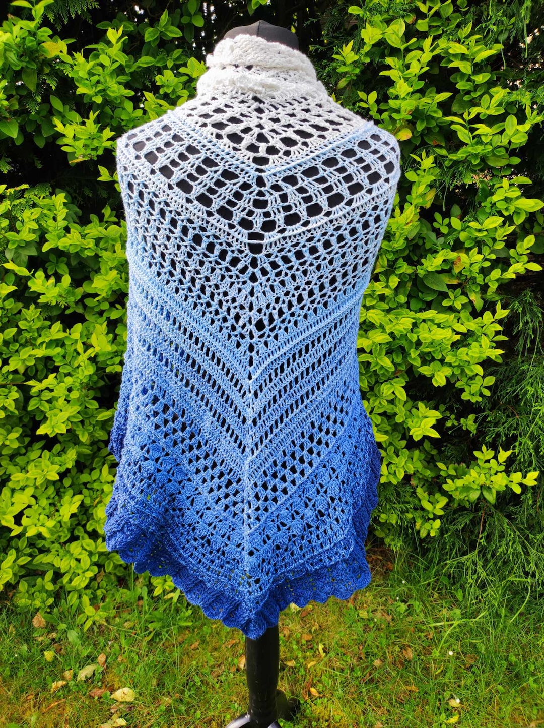 Crochet Pattern Triangular Scarf hannah Crochet Shoulder Scarf ...