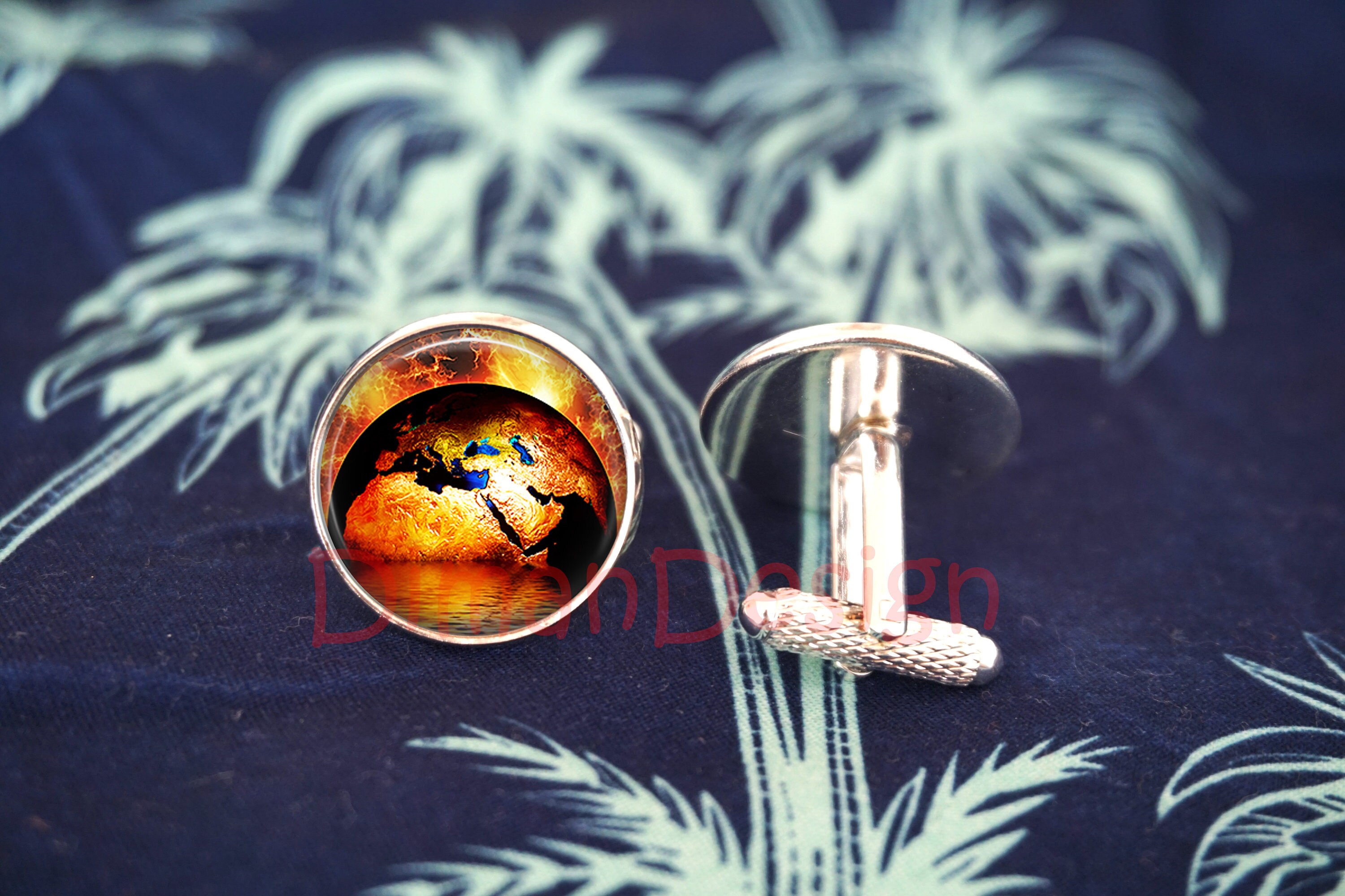 Earth Cufflinks Galaxy Jewelry Space Cufflinks - Etsy UK