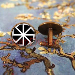 KOLOVRAT Swastika Rune Cufflinks Swastika Jewelry Occult | Etsy