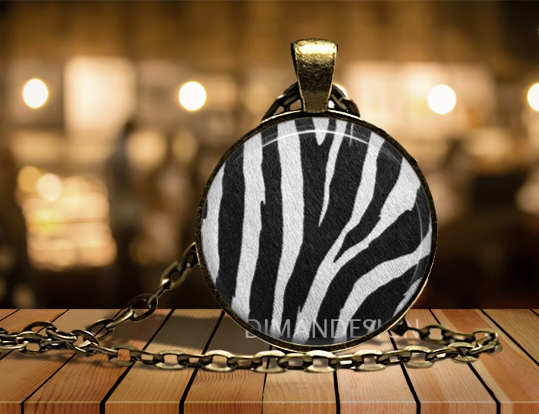 Zebra Pendant Zebra Necklace Zebra Jewelry - Etsy
