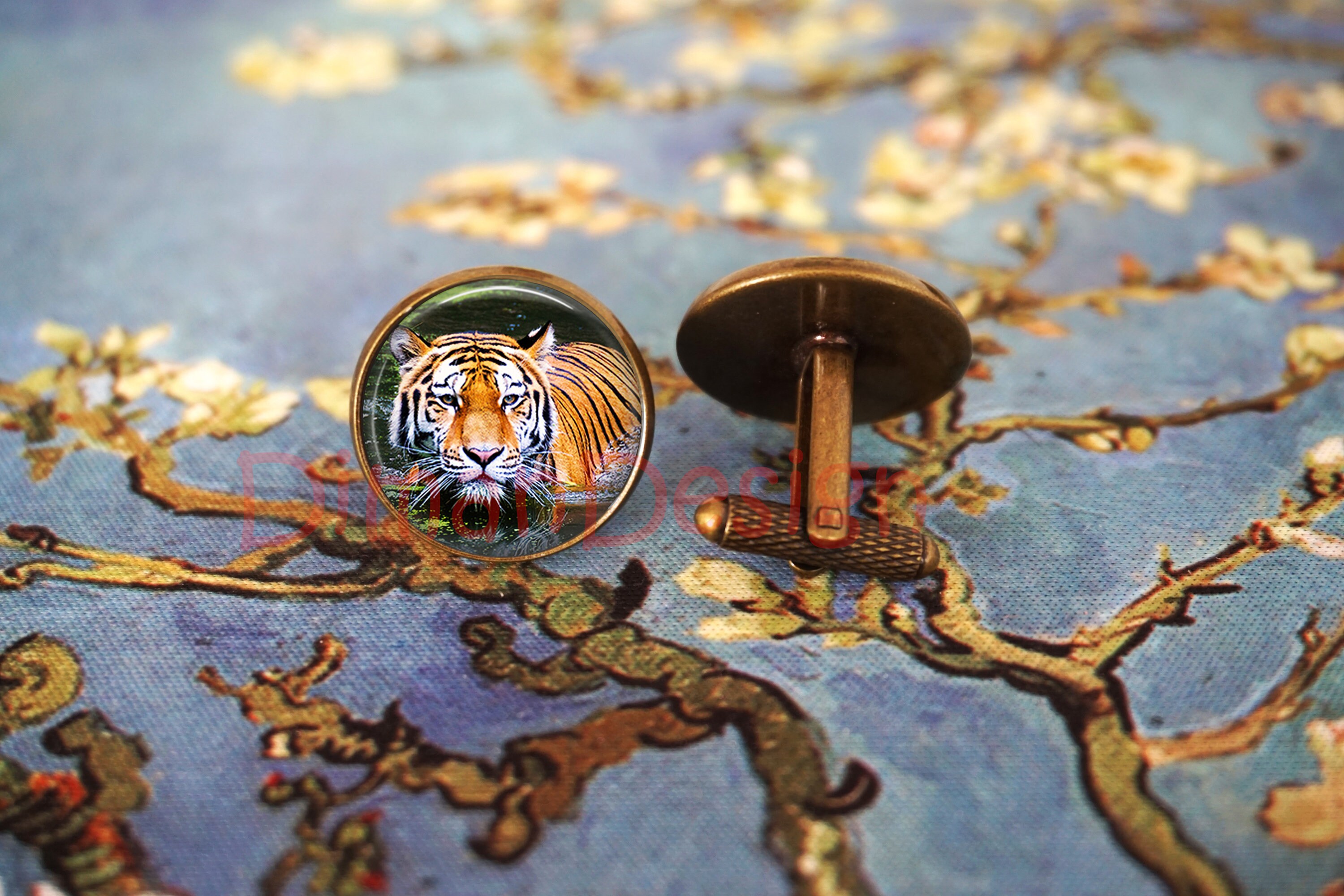 Tiger Cufflinks Tiger Jewelry Hunter Cufflinks - Etsy UK