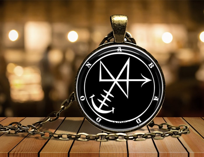 Abaddon Sigil Rune Necklace Abaddon Sigil Rune Pendant - Etsy UK