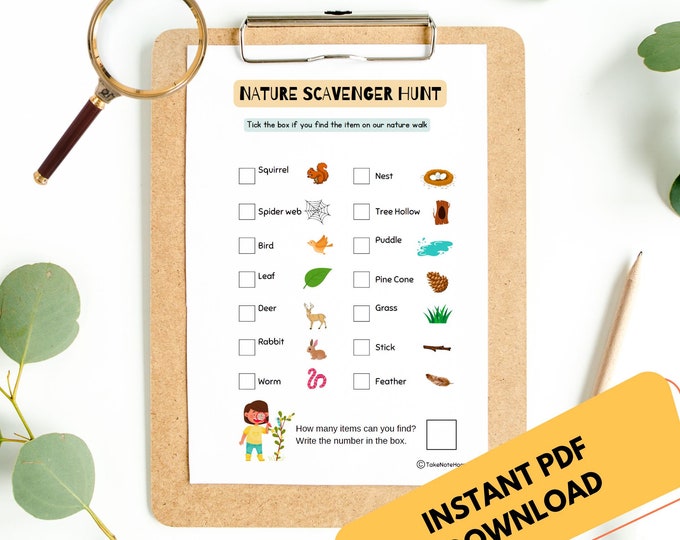 Nature Sound Walk Scavenger Hunt | Listening Printable | Mindfulness ...