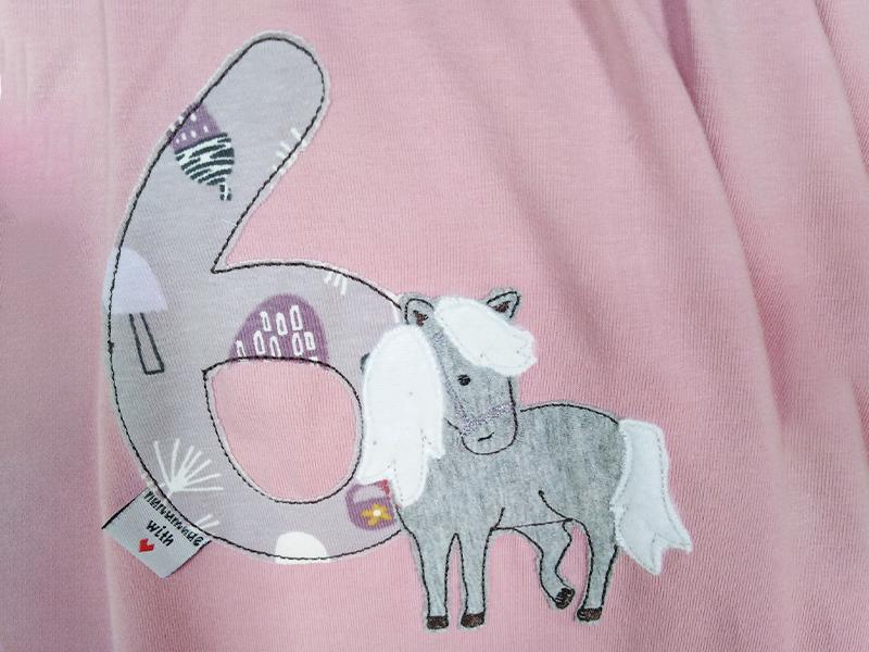 Birthday Number Pony - Doodle Embroidery File - Etsy