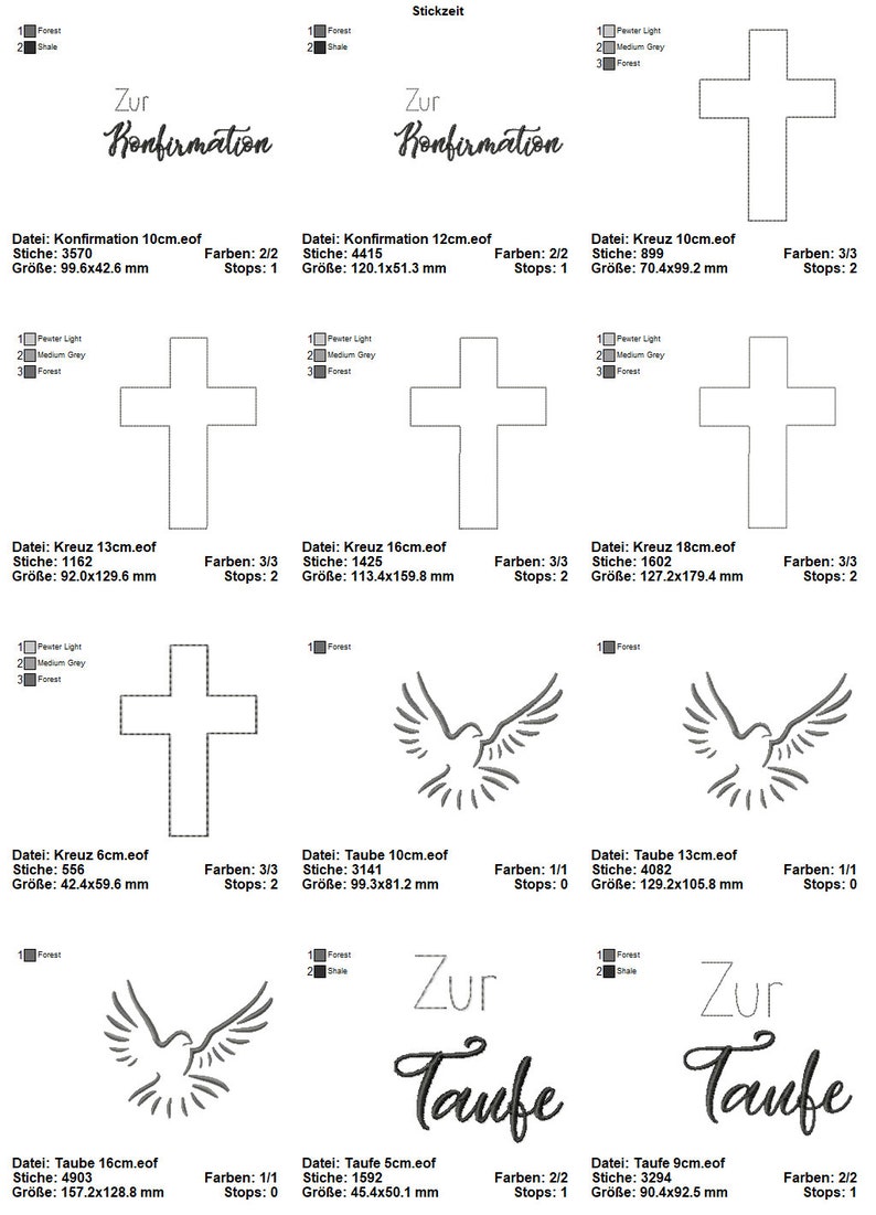 Baptism, Confirmation, Communion - Doodle Embroidery File - Etsy