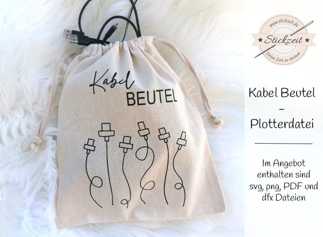 Cable Bag - Plotter File - Etsy