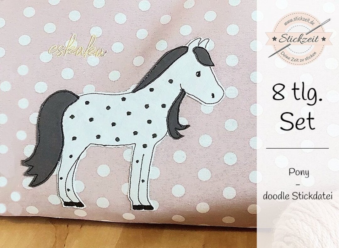 Pony Doodle Embroidery File - Etsy