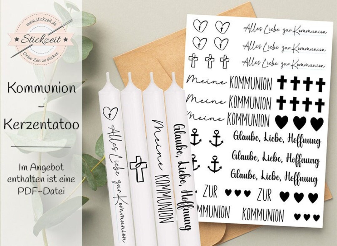 Communion Candle Tattoo - Etsy