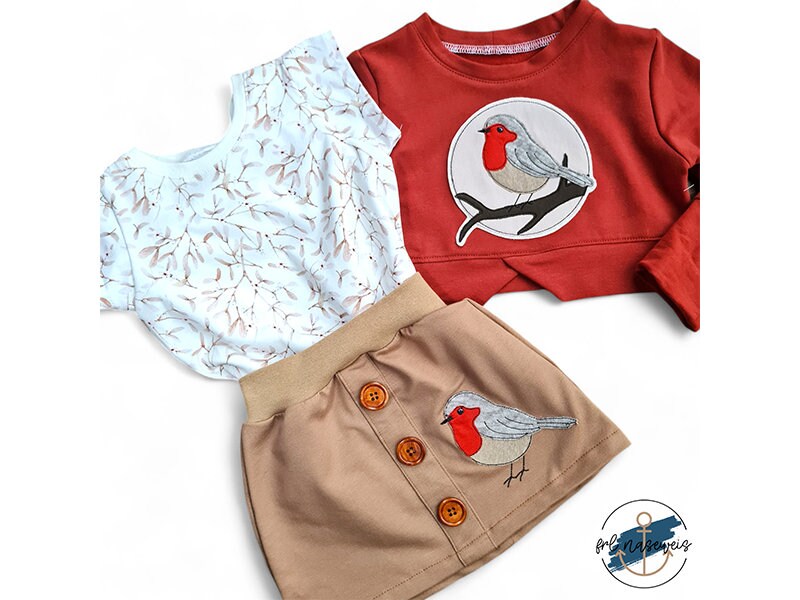 Robin - Doodle Embroidery File - Etsy