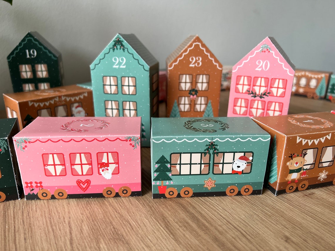 Magical Advent Calendar Train: DIY Craft Kit PDF for Self-printing - Etsy