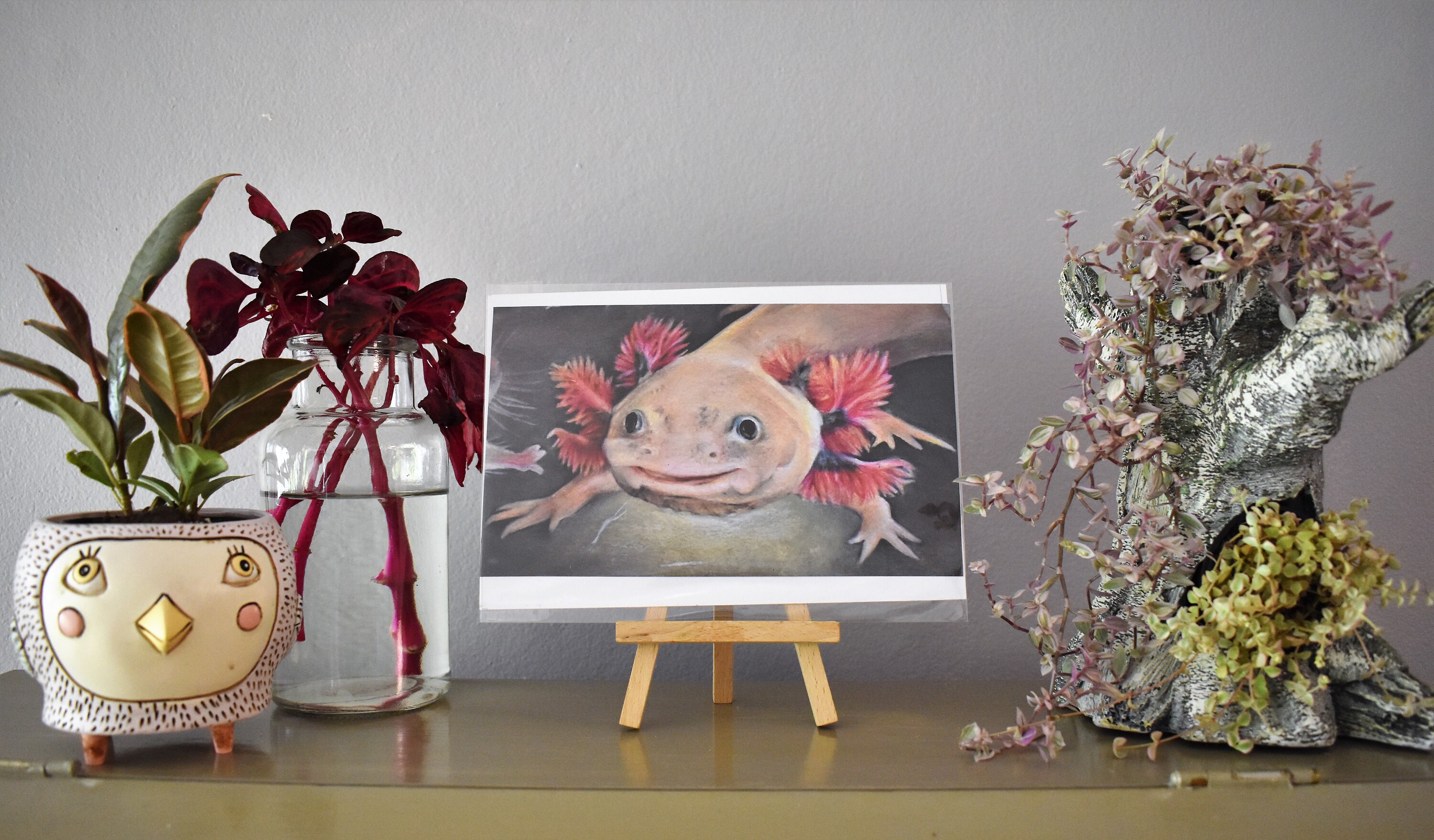 Art Print, Axolotl, Original Artwork, Mothers Day Gift, Axolotl Lover ...