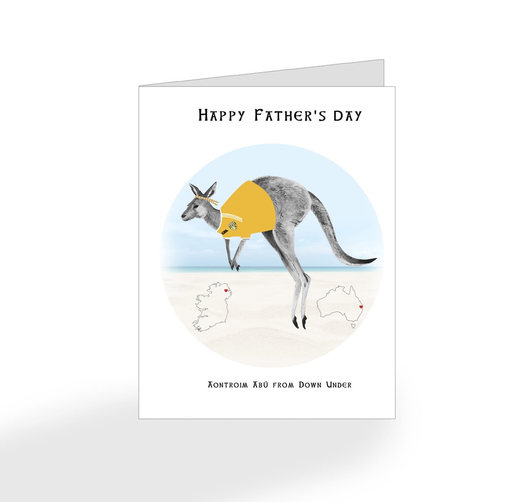 Irish Father's Day Card, Koala in Irish or County Jersey, Heart in ...