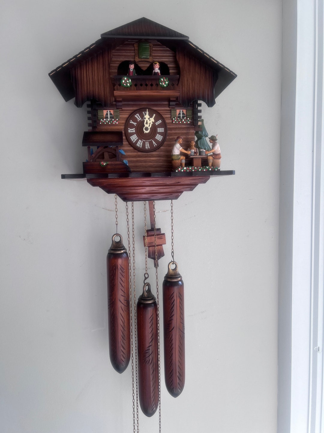 8 Day Cuckoo Clock With Wooden Weights and 2 Songs - Etsy