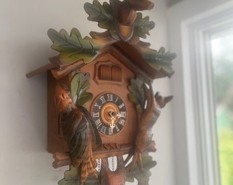 Vintage Willy Neef German Cuckoo Clock With Blue Bird Cuckoo - Missing ...