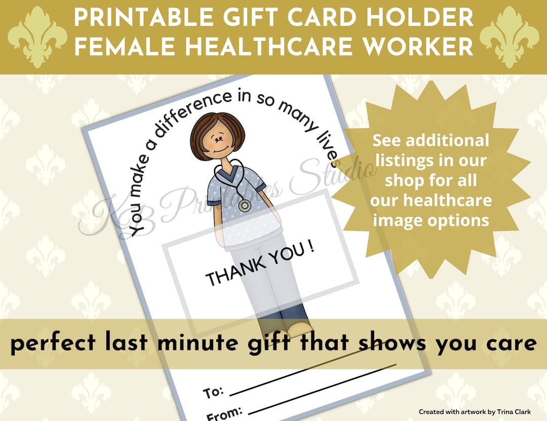 Healthcare Worker Gift Card Holder, Nurse Gift, Doctor Gift, Healthcare ...