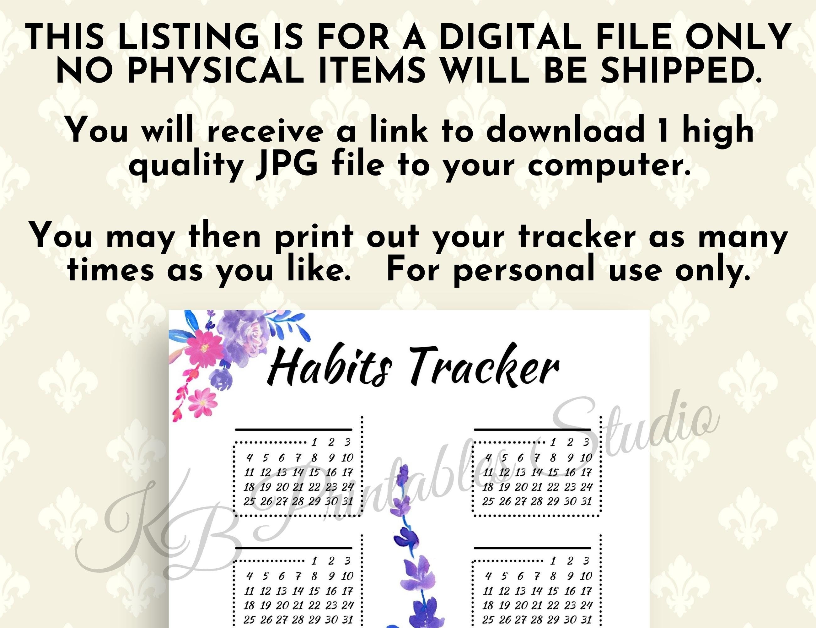 Habit Tracker, 8 in 1 Mini Habit Tracker, Health and Fitness Chart ...