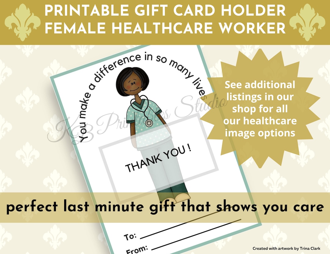Healthcare Worker Gift Card Holder Nurse Gift Doctor Gift - Etsy