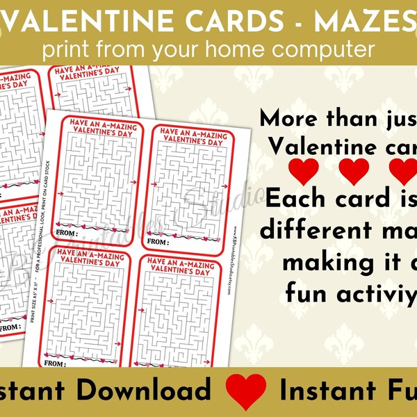 Maze Valentine - Etsy