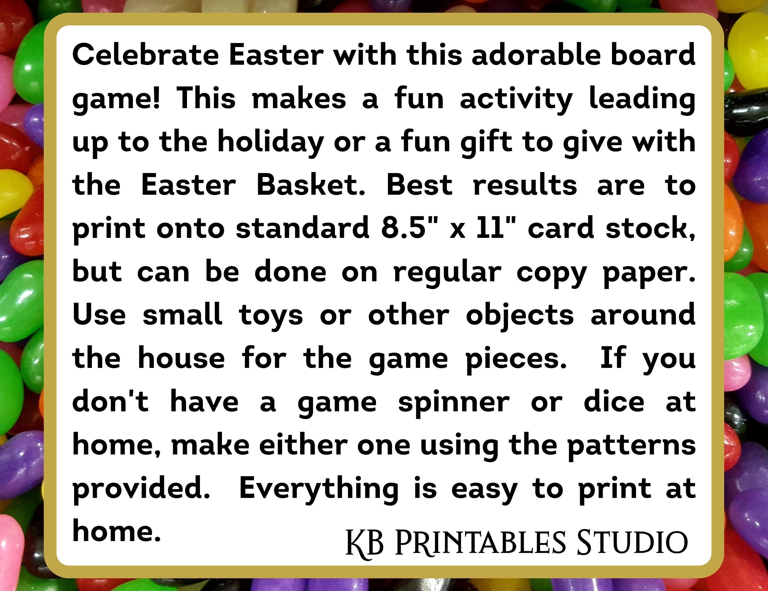 Easter Board Game, Printable Easter Game for Kids, Printable Children's ...