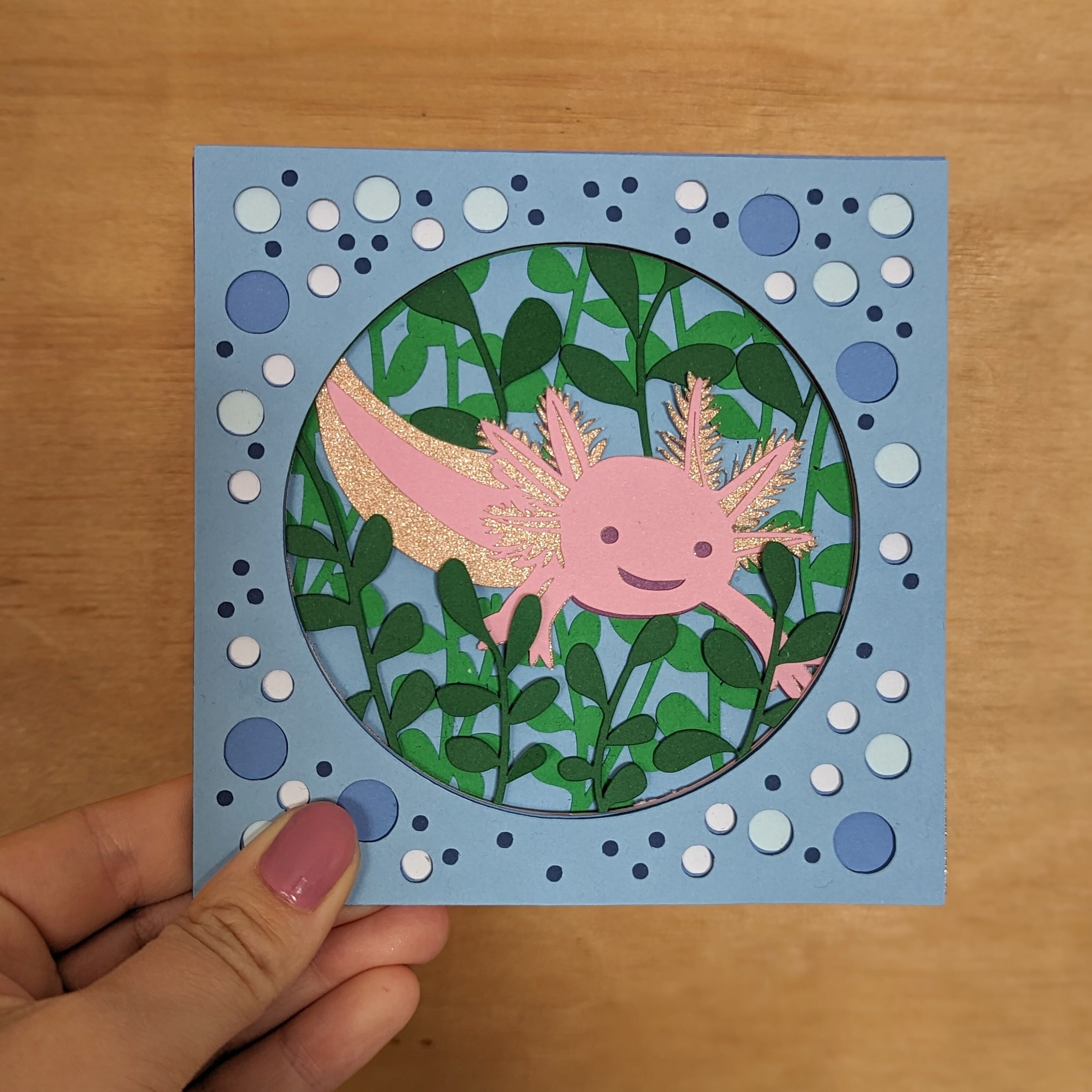 Axolotl 3d Layered Papercraft Framed Paper Art Gift for Friends Who ...