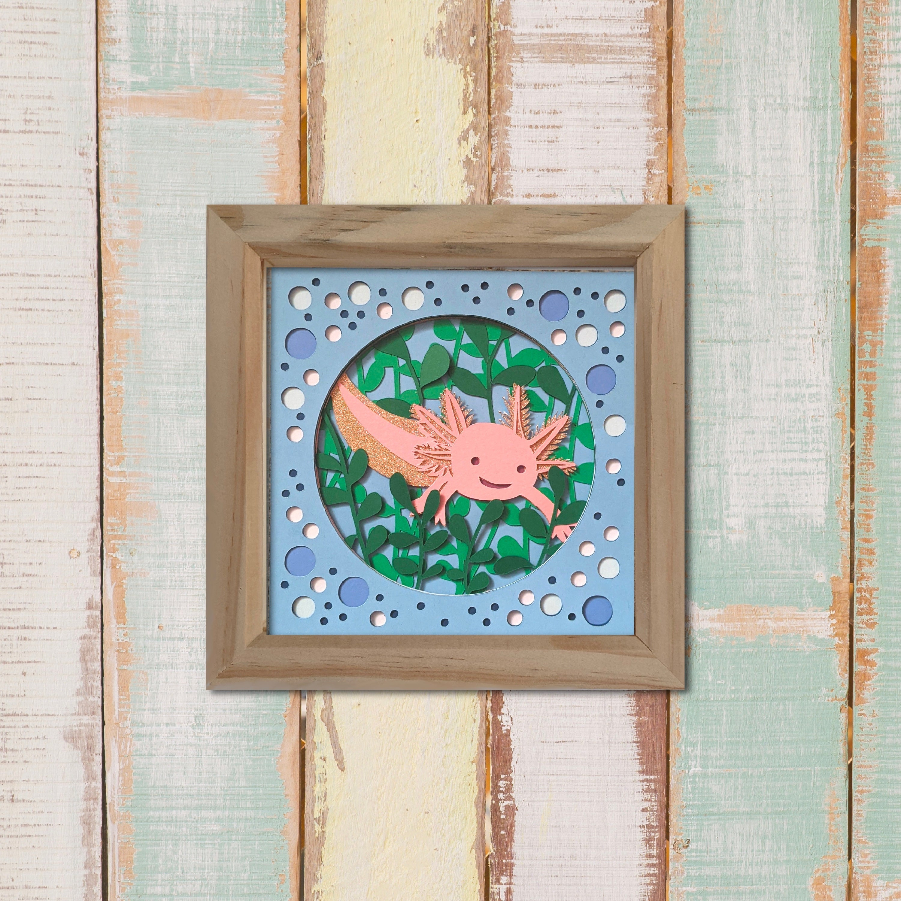 Axolotl 3d Layered Papercraft Framed Paper Art Gift for Friends Who ...