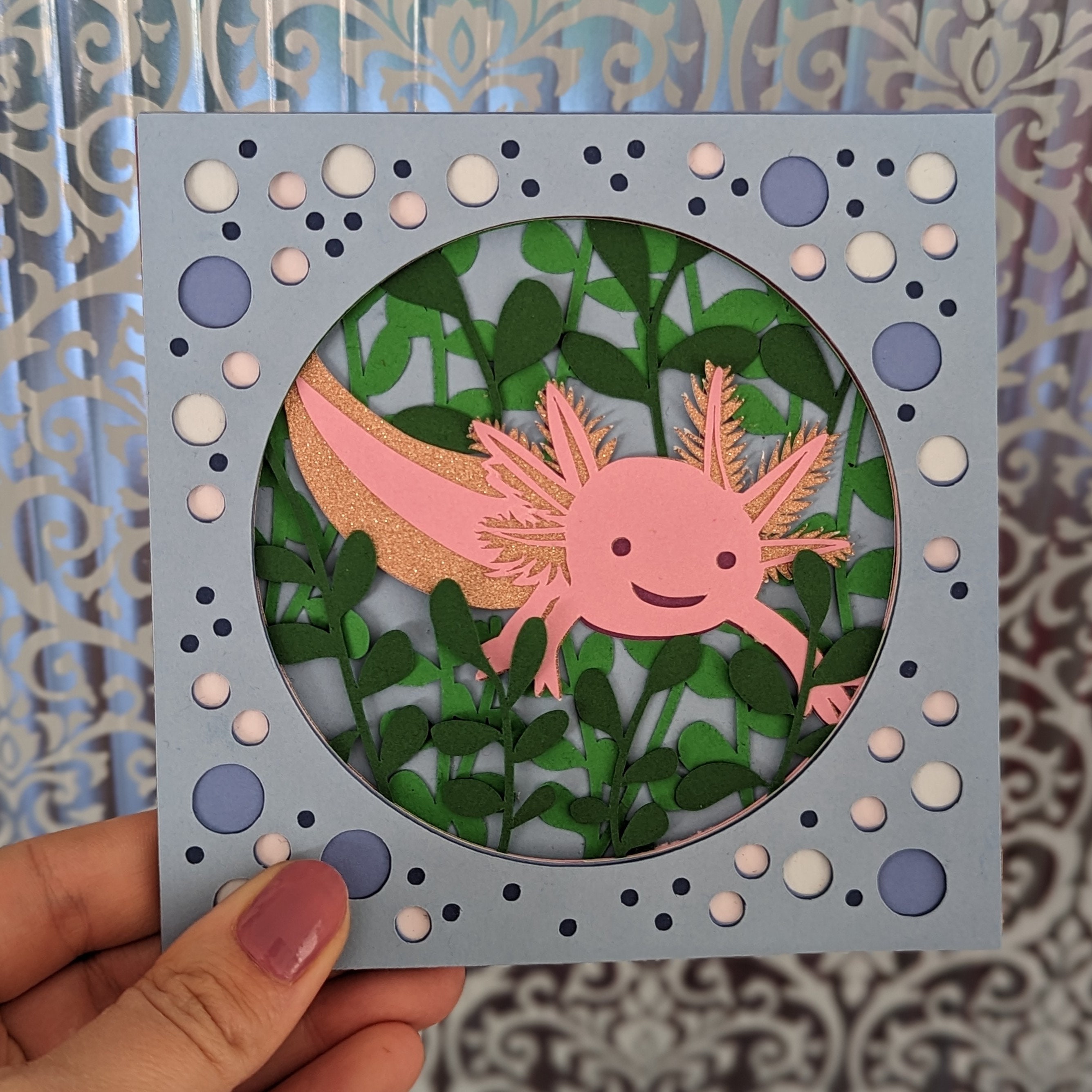 Axolotl 3d Layered Papercraft Framed Paper Art Gift for Friends Who ...