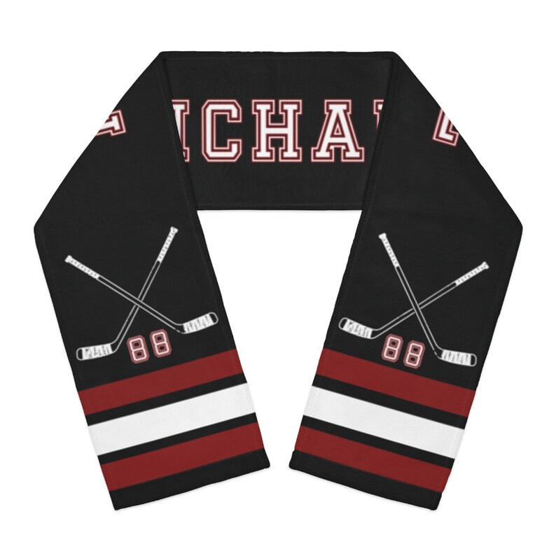 CURRENTLY OUT of STOCK Customized Hockey Scarf Any Team, Color, Number ...