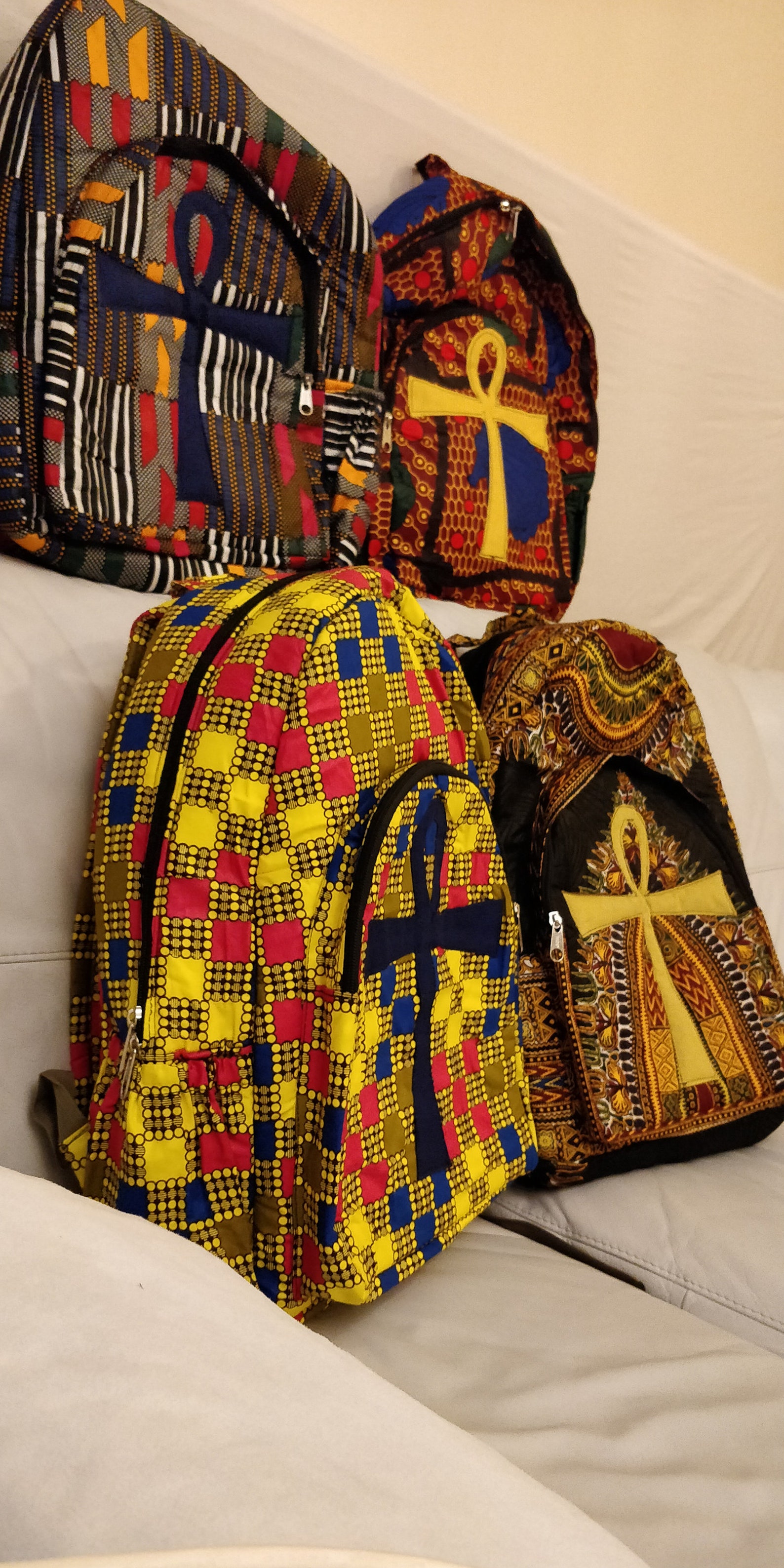 Ankh African Print Bags ( Yellow ) - Etsy