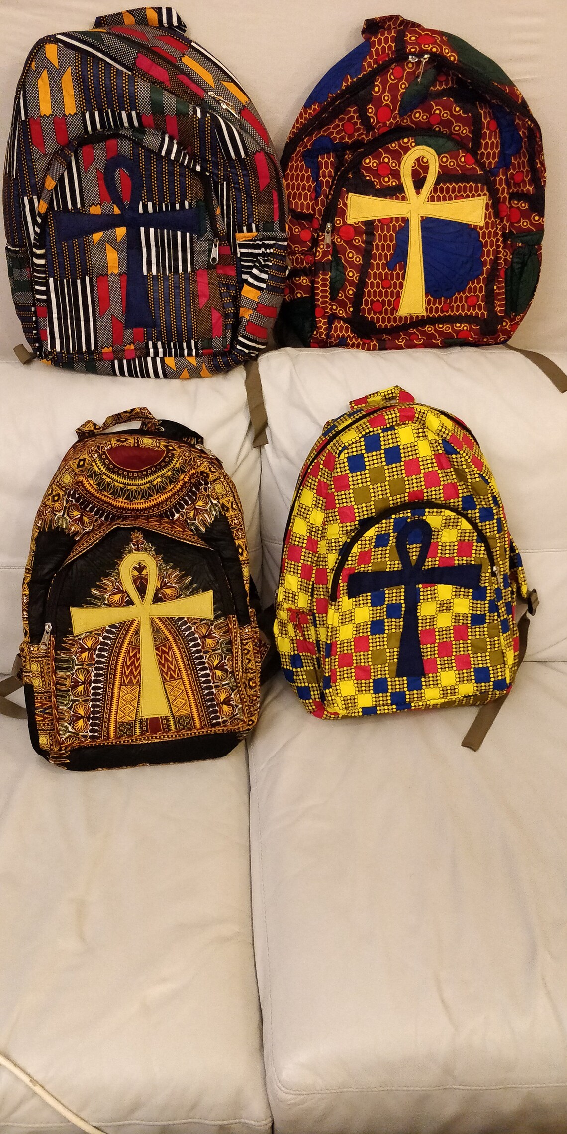 Ankh African Print Bags ( Yellow ) - Etsy