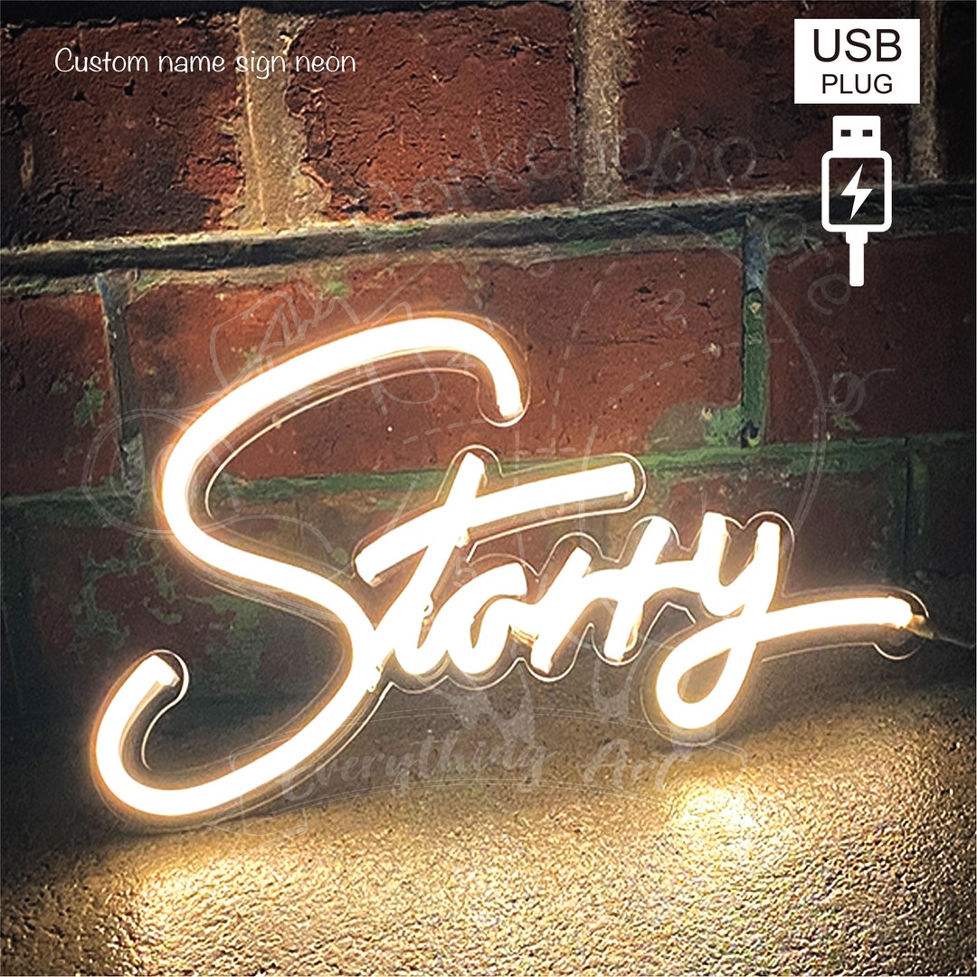 Personalized Neon Sign, Custom Name Sign Neon,usb Plug, Portable,led ...