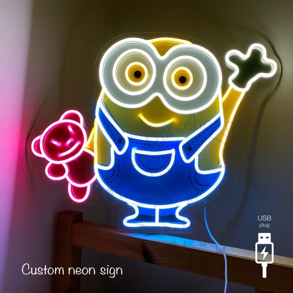 Custom Cartoon Neon Sign USB Plug Portable LED Neon Light - Etsy