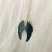Turquoise Wings Necklace / 925 Sterling Silver Angel Wings / Zircon ...
