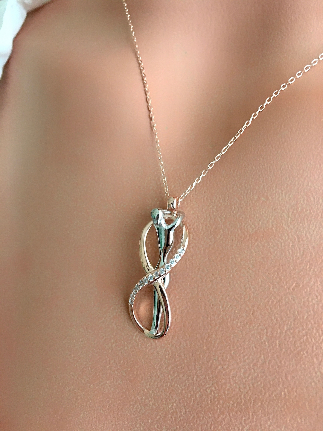 Interlocking Couple Necklace / Lovers Hugging Necklace / Hugging ...