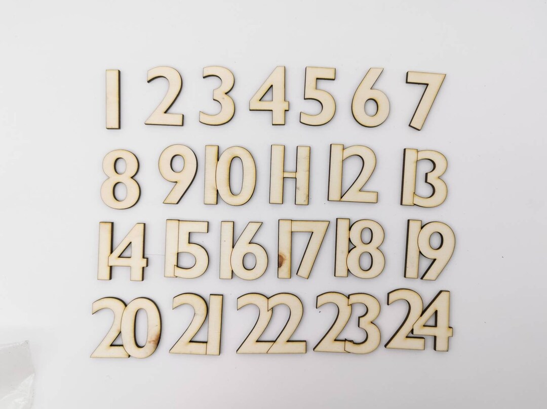 Advent Calendar Numbers Craft Set With 24 Numbers for DIY - Etsy