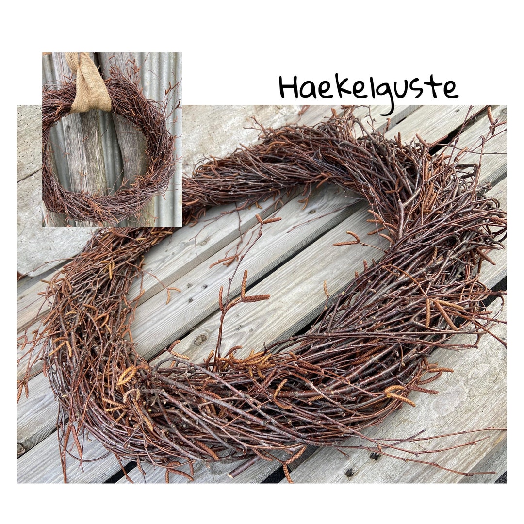 XXL 55 Cm Birch Wreath Natural Decorative Wreath Wood Branches Wreath ...