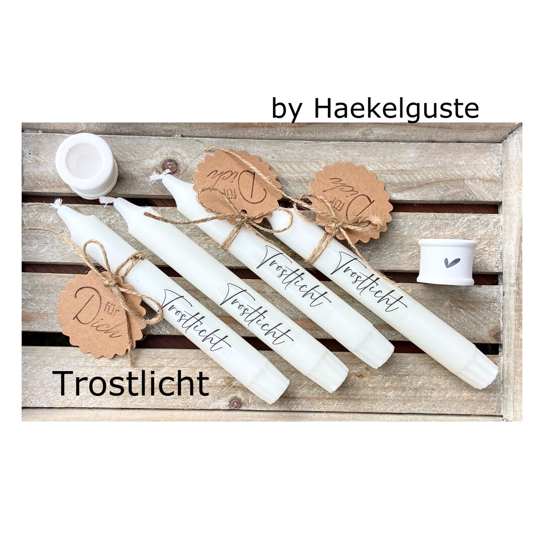 Consolation Light Candles With Saying Stick Candles White Gift Mourning ...