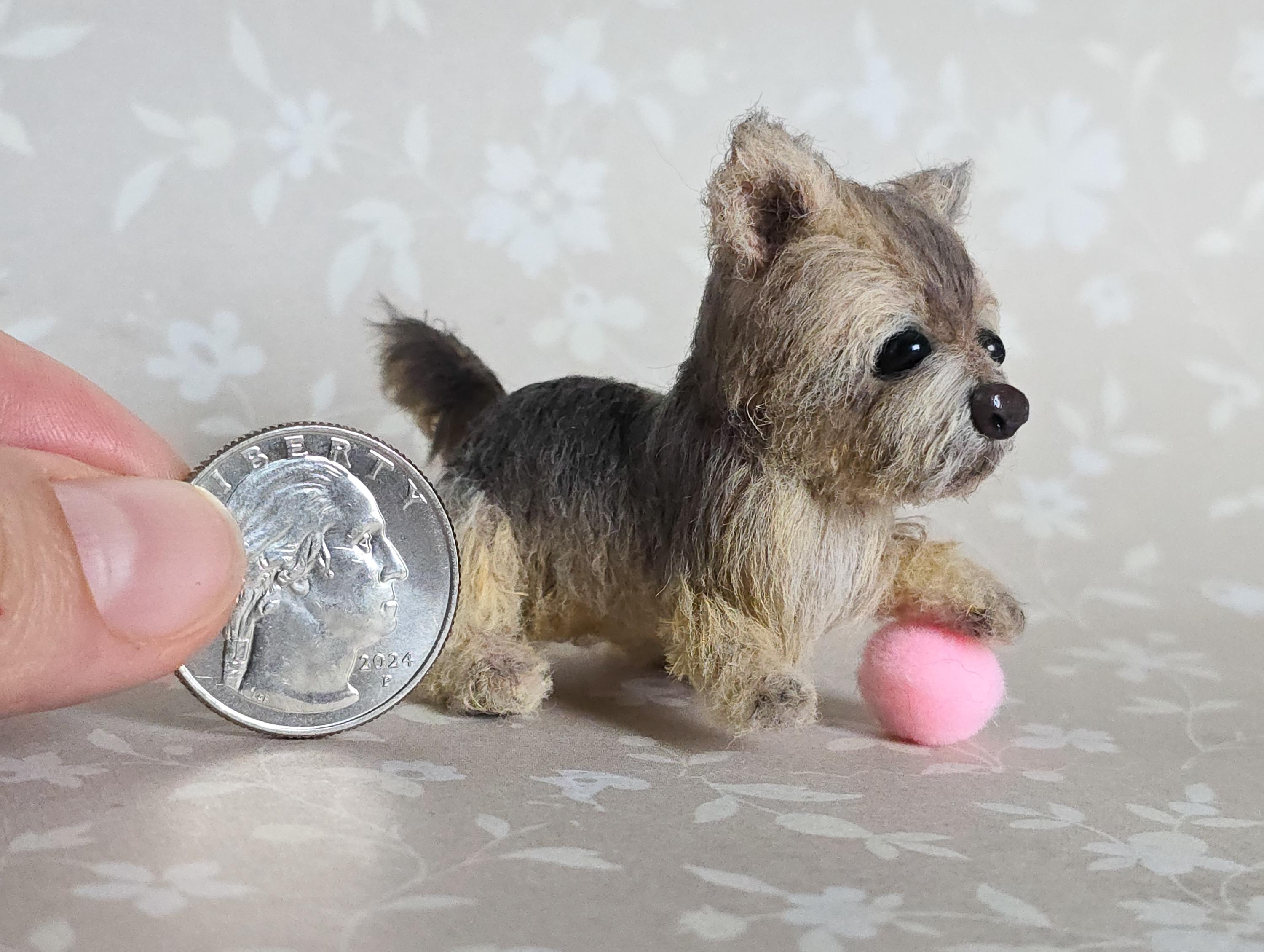 Miniature Yorkshire Terrier, Miniature Toy, Miniature Dog, OOAK Toy ...