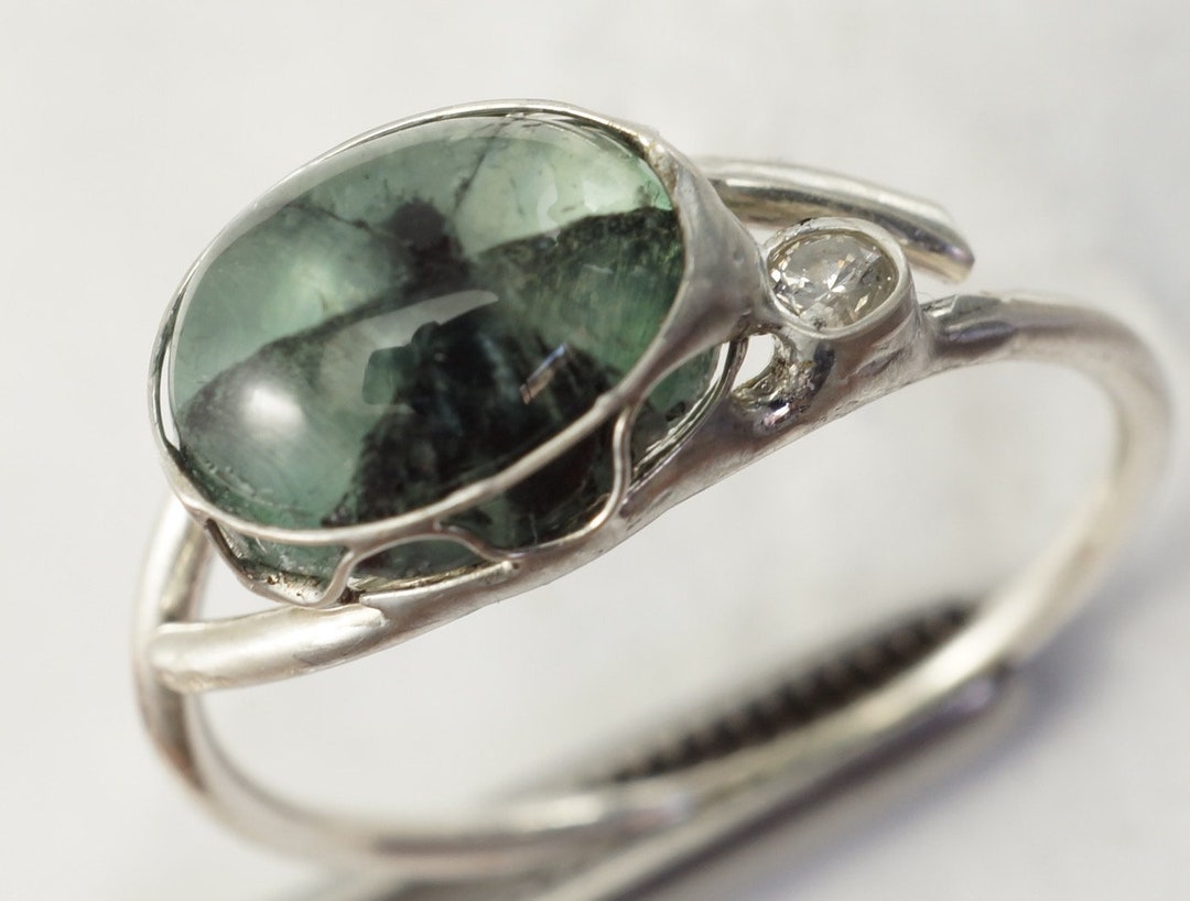 Trapiche Emerald Diamond Ring - Etsy