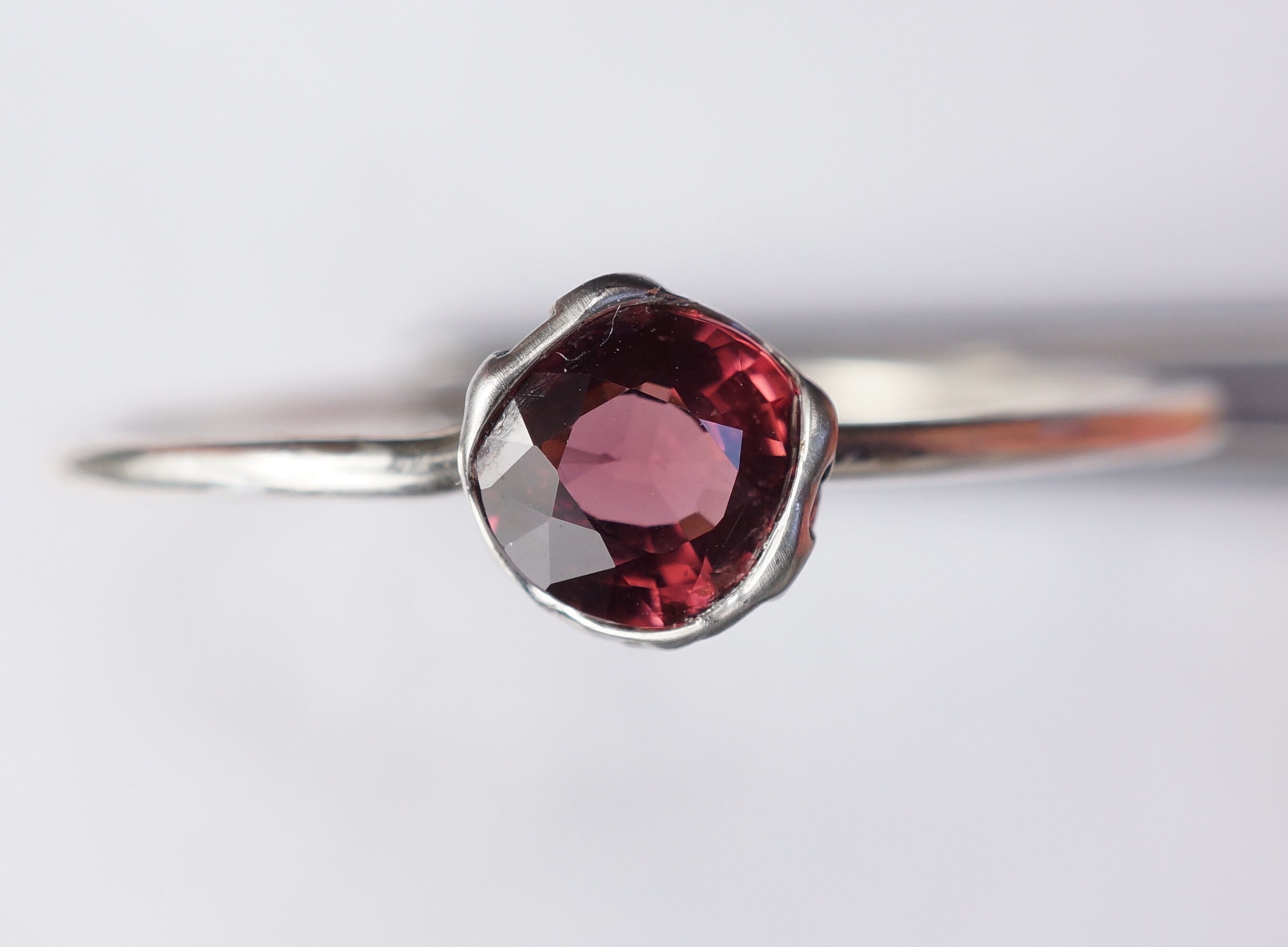 Garnet Ring - Etsy