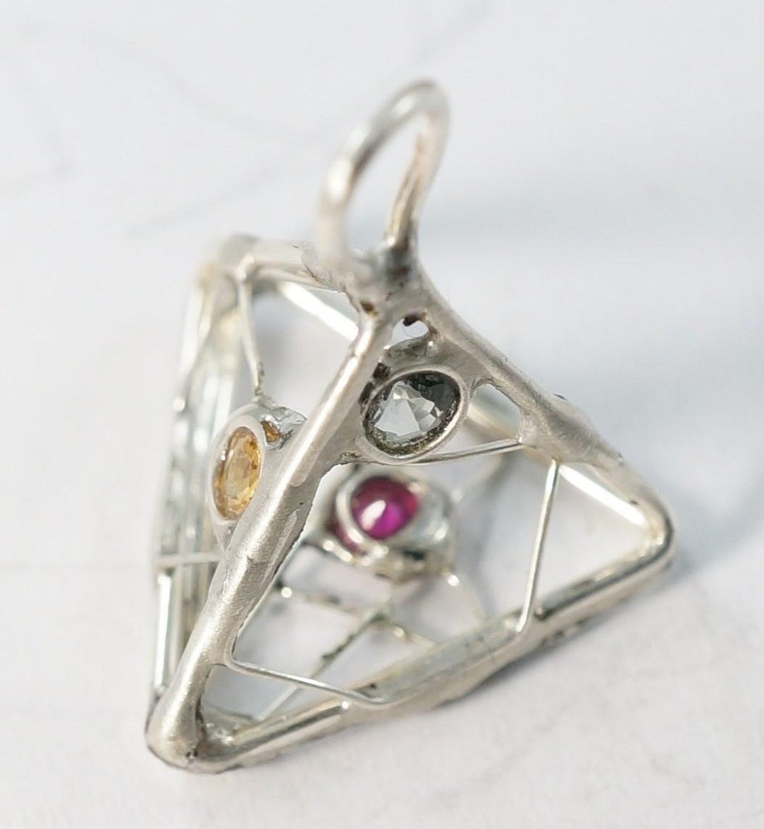 Sapphire Ruby Pyramid Amulet - Etsy