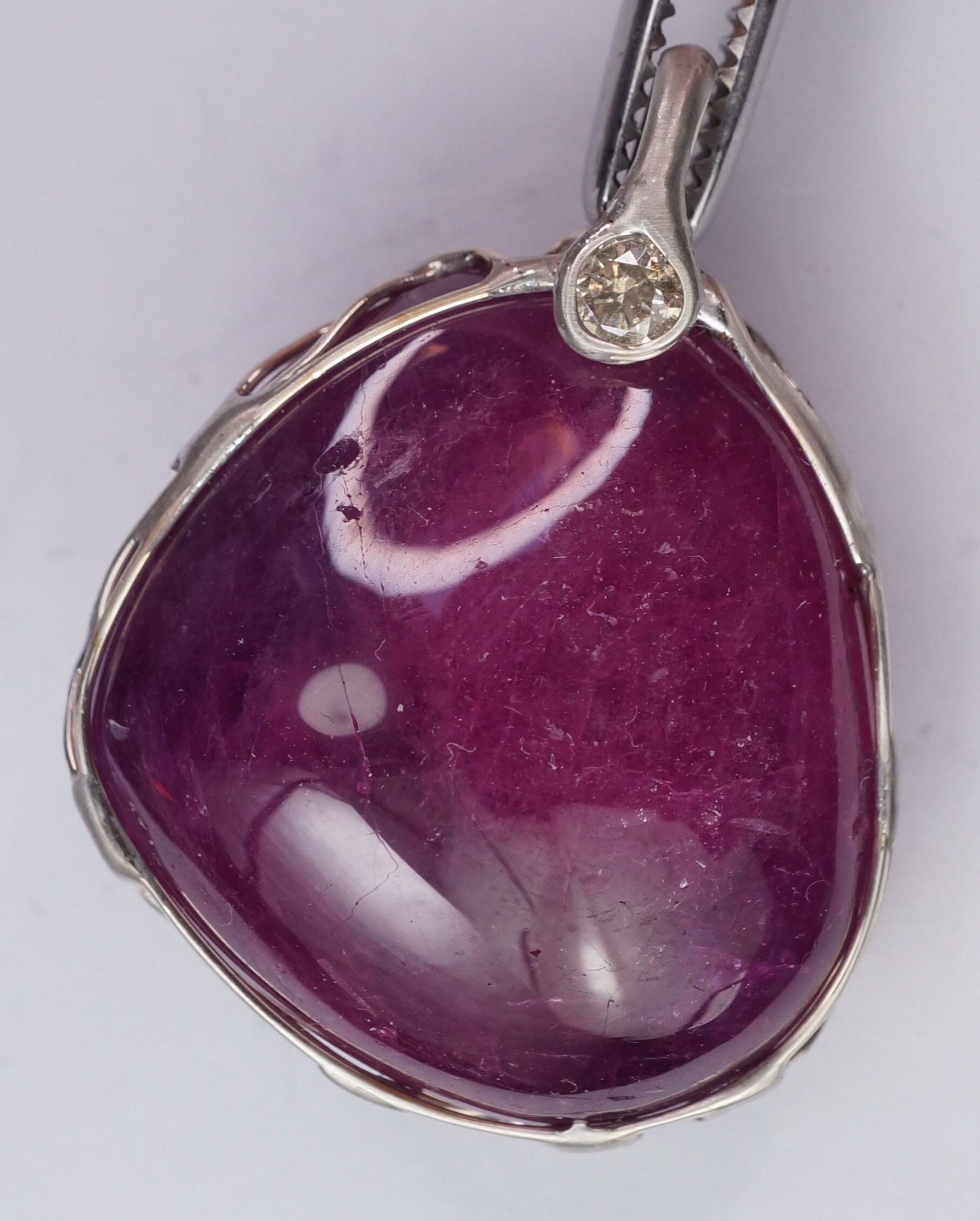 Ruby Diamond Pendant - Etsy