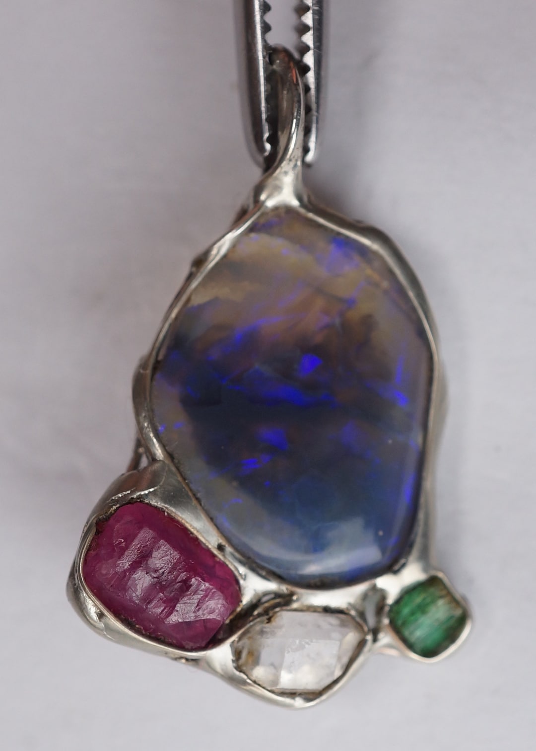Emerald Opal Ruby Pendant - Etsy