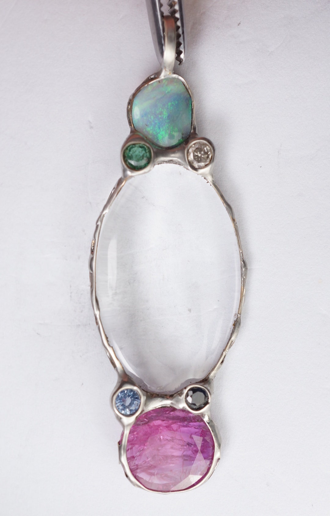 Opal Ruby Emerald Sapphire Diamond Amulet - Etsy
