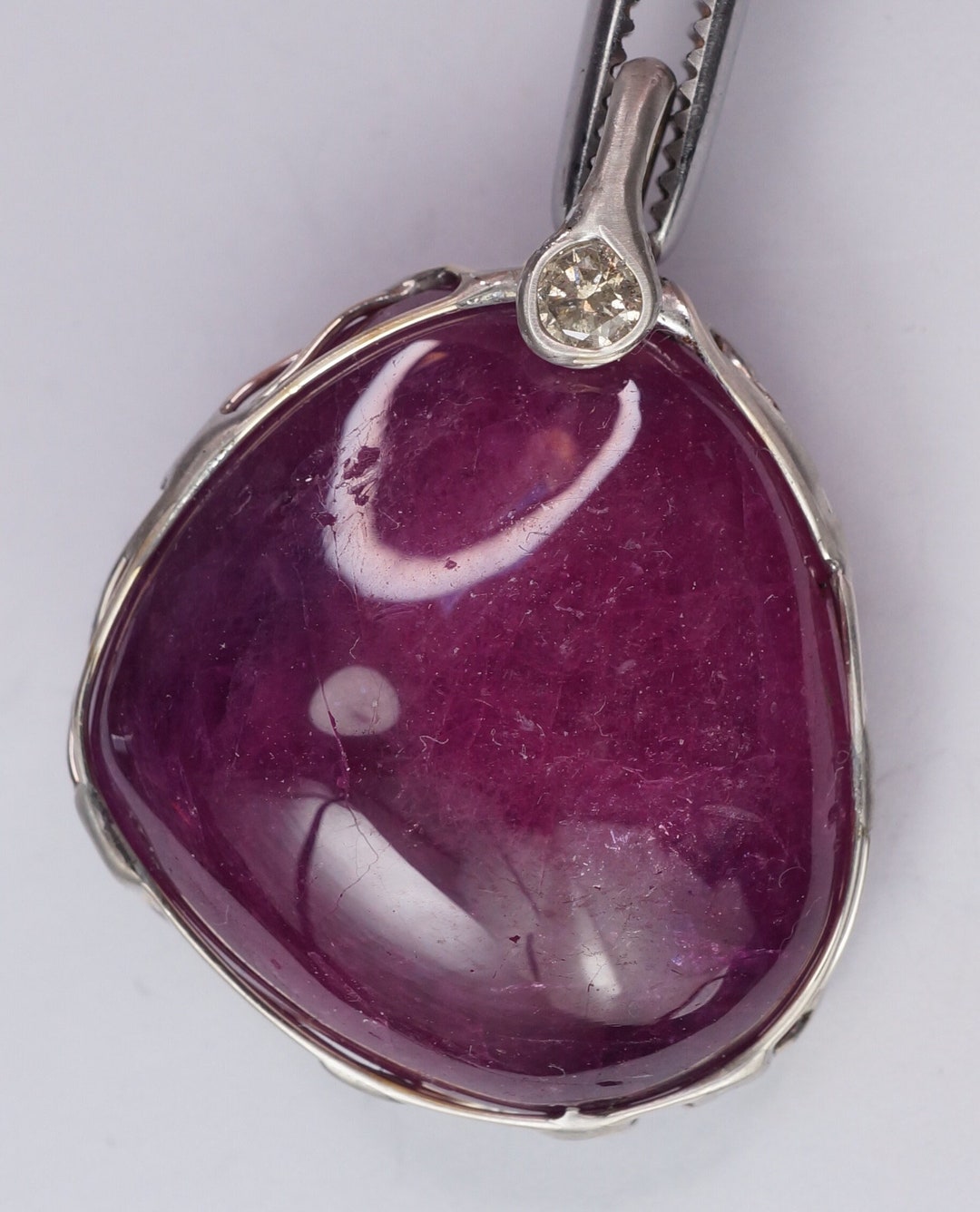 Ruby Diamond Pendant - Etsy